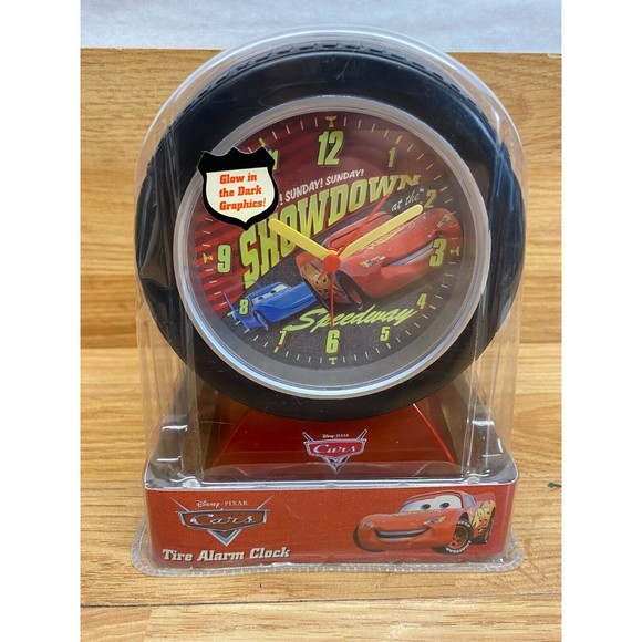 Cars | Accents | Disney Pixar Cars Tire Alarm Clock Glows In The Dark ...